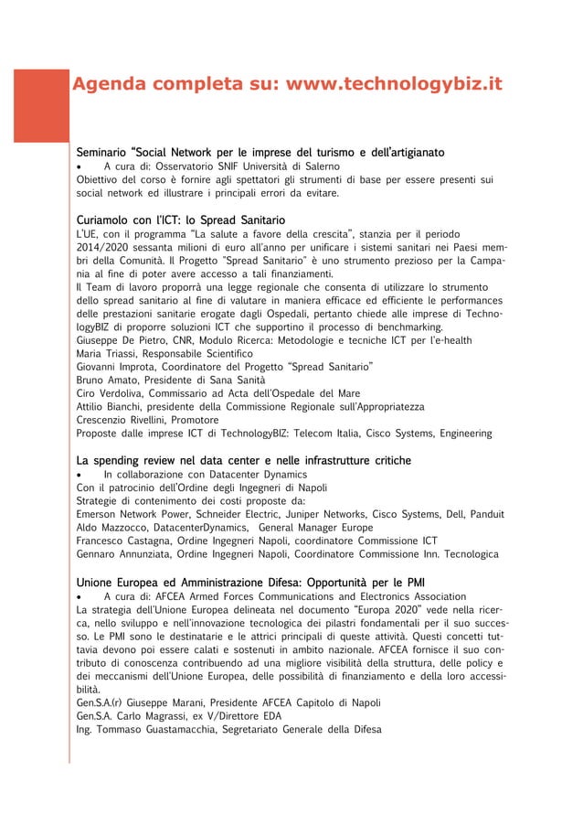 Tbiz 2012 Programma | PDF