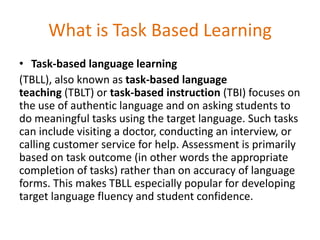 TBL (Task based learning) | PPTX