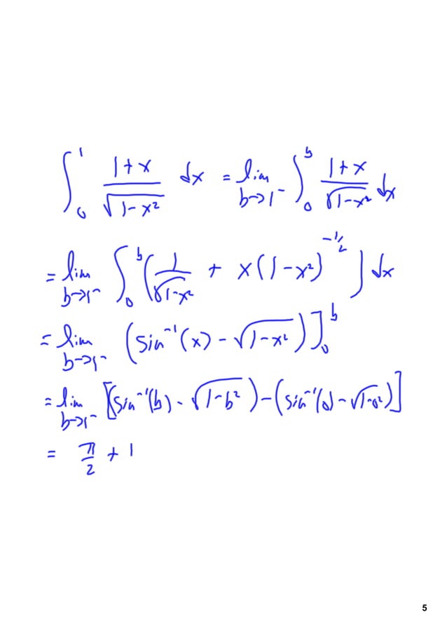 AP Calculus BC: 10-01 Improper Integrals | PDF
