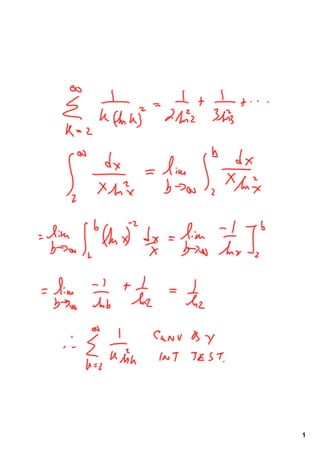 BC Calculus 10-4 Integral Test and p-series | PDF