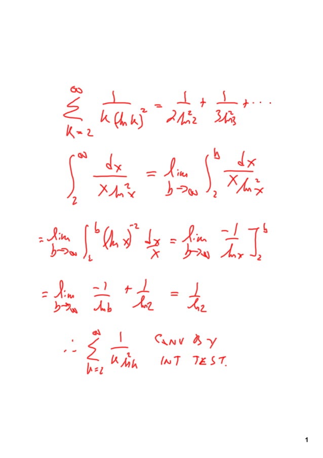 BC Calculus 10-4 Integral Test and p-series | PDF