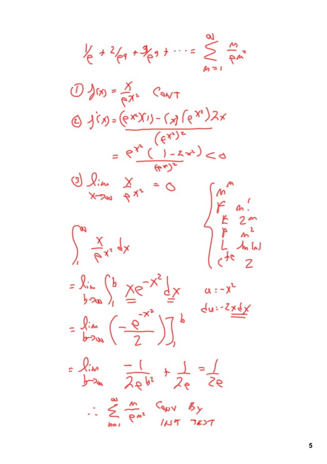 BC Calculus 10-4 Integral Test and p-series | PDF