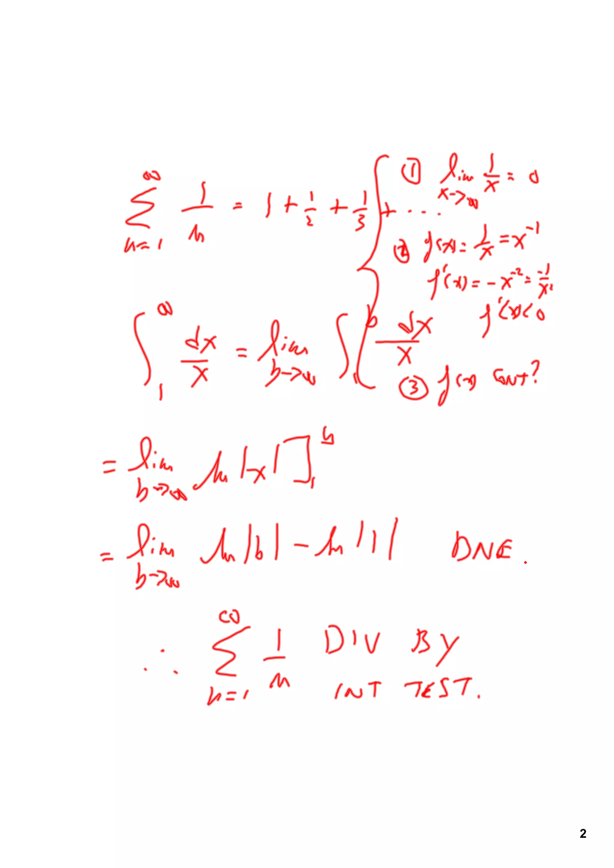 AP Calculus BC: 10-04 Integral Test for Covergence of Series with all ...