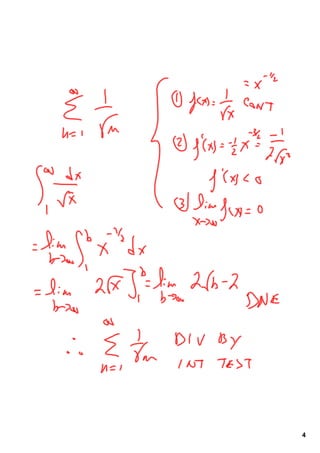 AP Calculus BC: 10-04 Integral Test for Covergence of Series with all ...