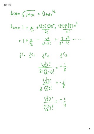 AP Calculus BC: 11-05 Binomial Power Series | PDF