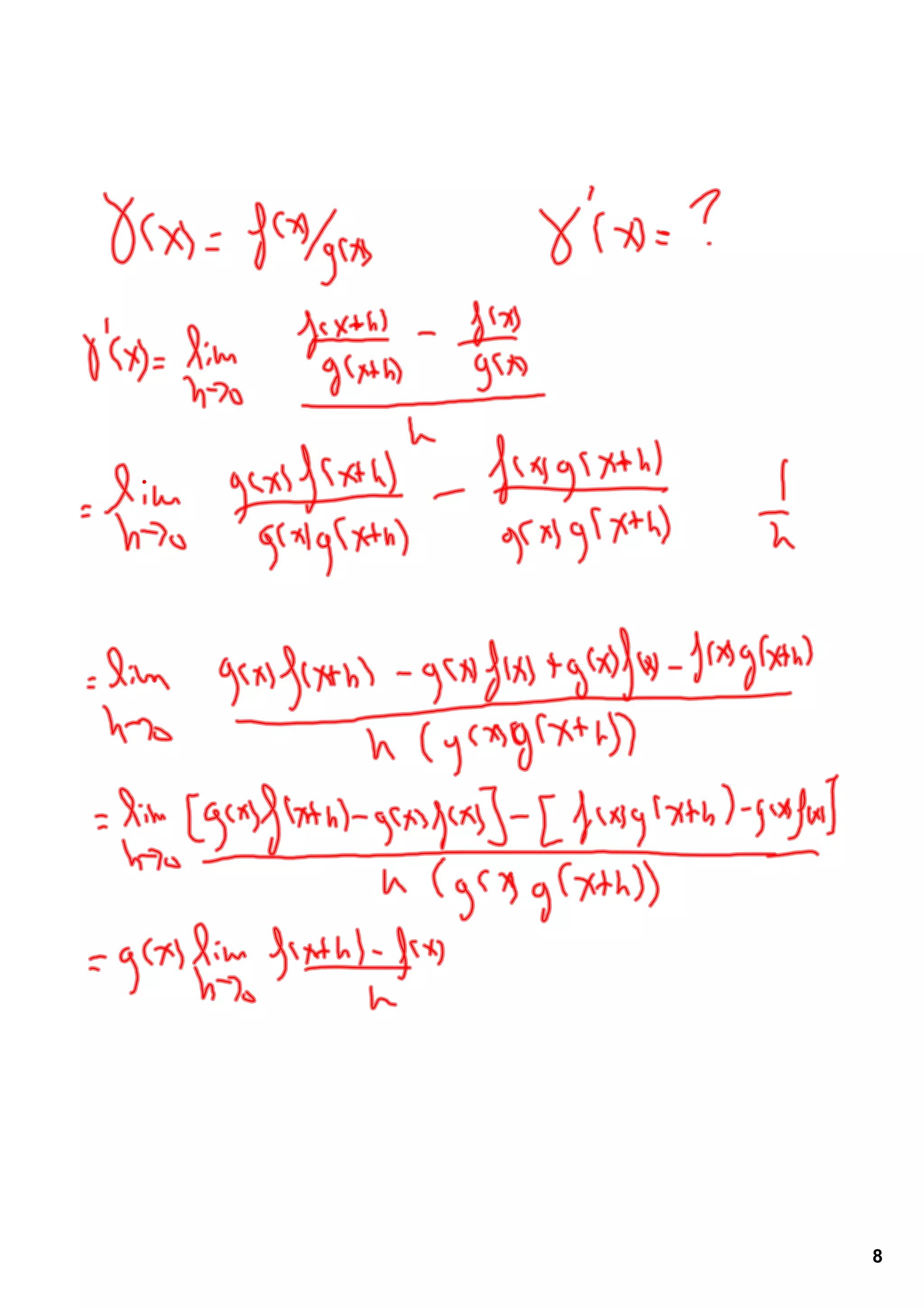 Calculus 301 Product and Quotient Rules for Differentiation! | PDF