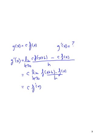 preCalculus: Intro to Calculus 3-1 Product Rule | PDF