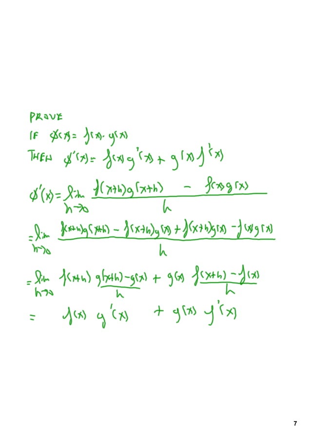 preCalculus: Intro to Calculus 3-1 Product Rule | PDF