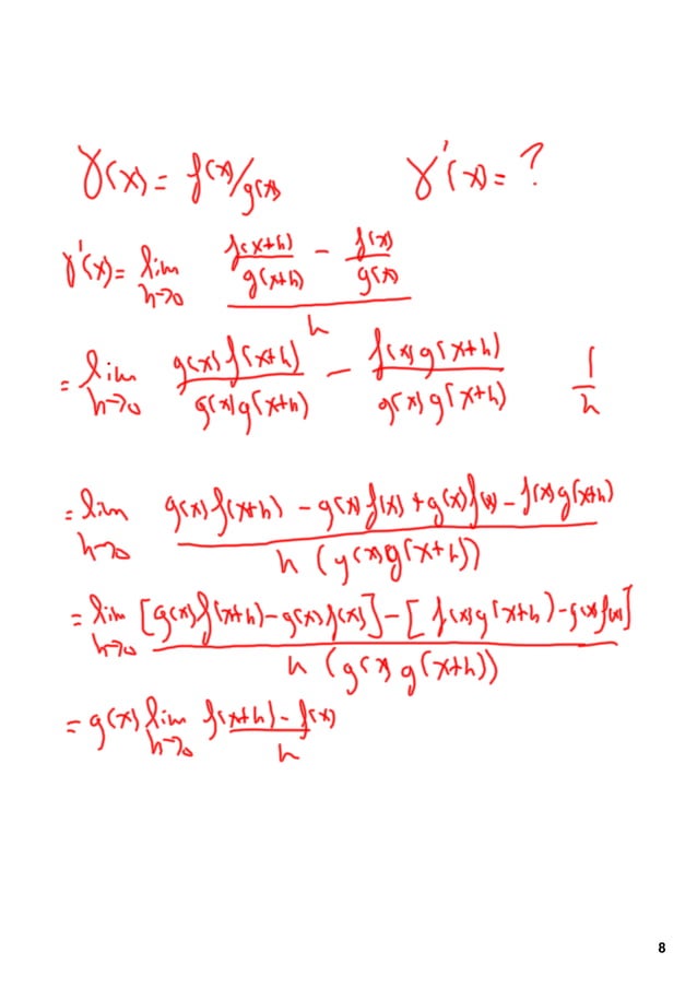 preCalculus: Intro to Calculus 3-1 Product Rule | PDF