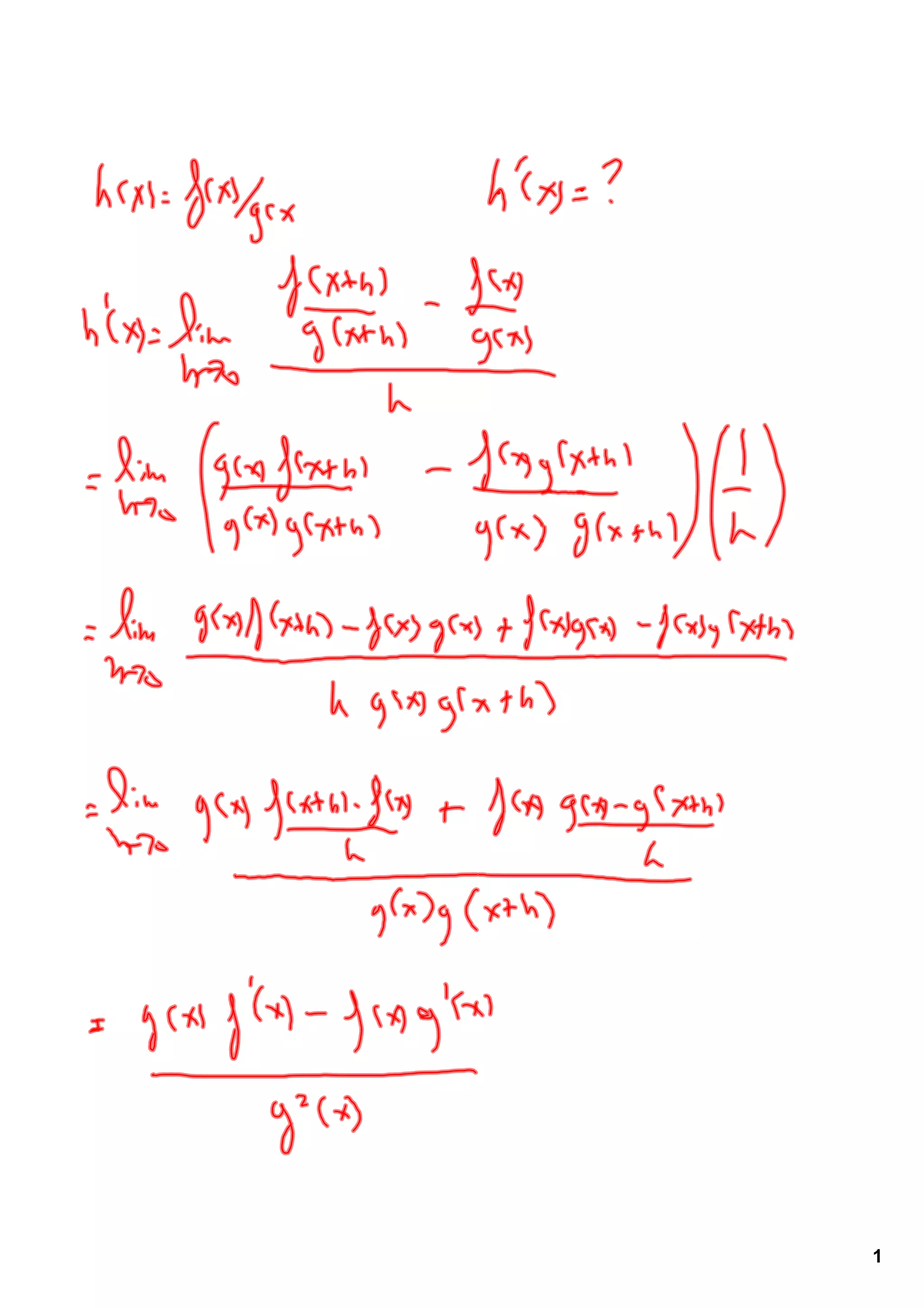 Precalculus Intro To Calculus 3 2 Quotient Rule Pdf