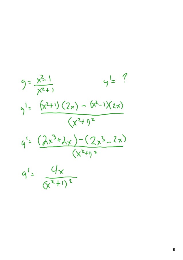 preCalculus: Intro to Calculus 3-2 Quotient Rule! | PDF