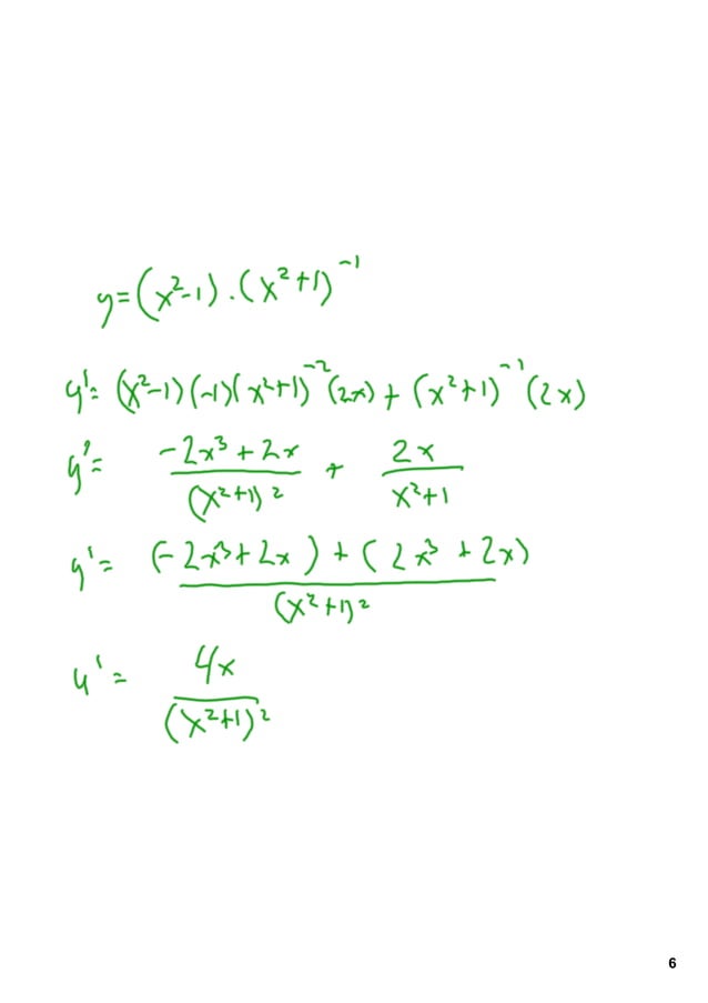 preCalculus: Intro to Calculus 3-2 Quotient Rule! | PDF