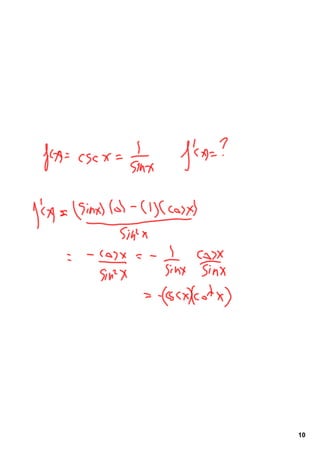 Calculus 303 High Order Derivatives and Trigonometry | PDF