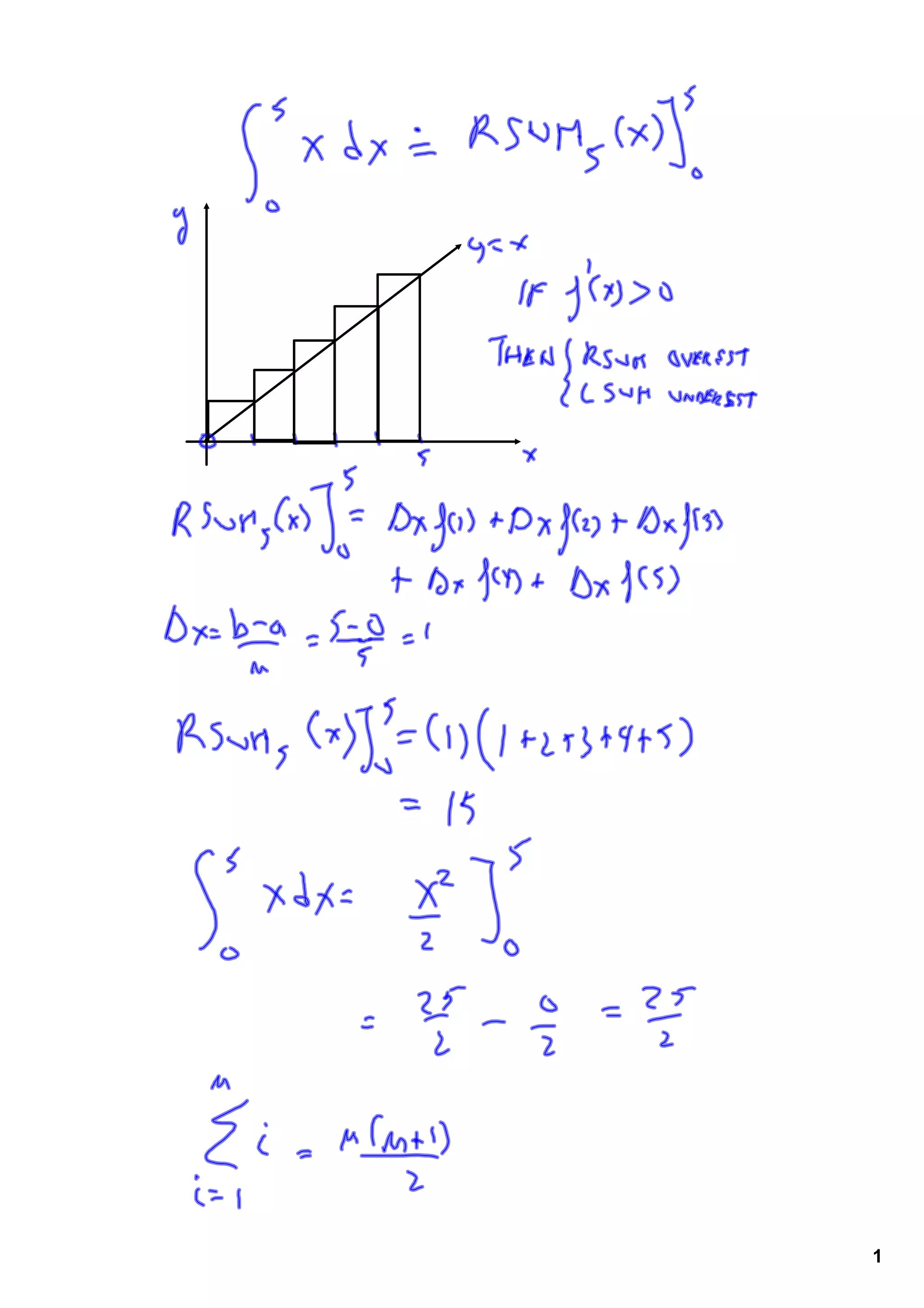 preCalculus: intro to Calc 5-3 Right Riemann Sums! | PDF