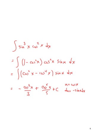 AP Calculus BC 807: Integrals of Trigonometric Powers! | PDF