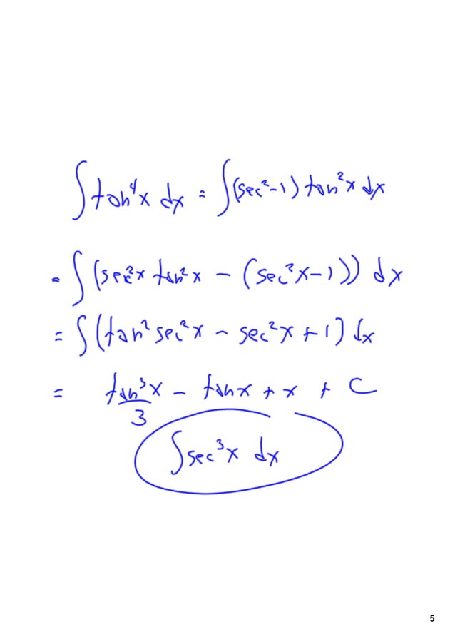 AP Calculus BC 807: Integrals of Trigonometric Powers! | PDF