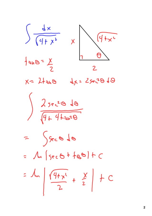 AP Calculus BC 808: Trig Sub! | PDF