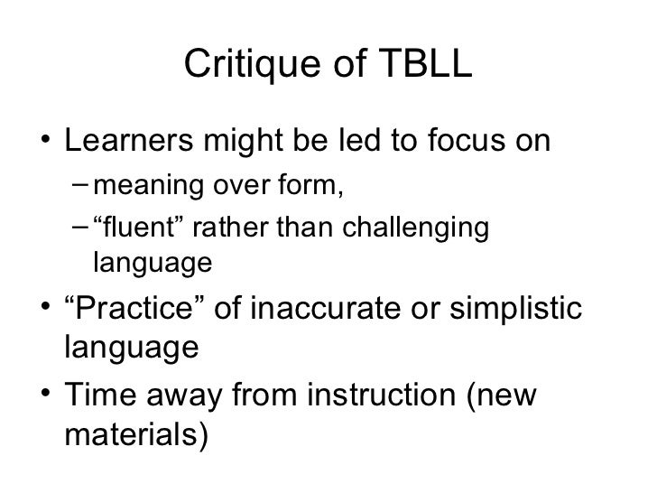 TBLT Lesson Planning