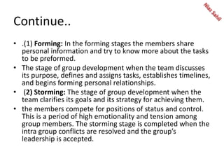 Team building and leadership (TBL) complete note | PPTX