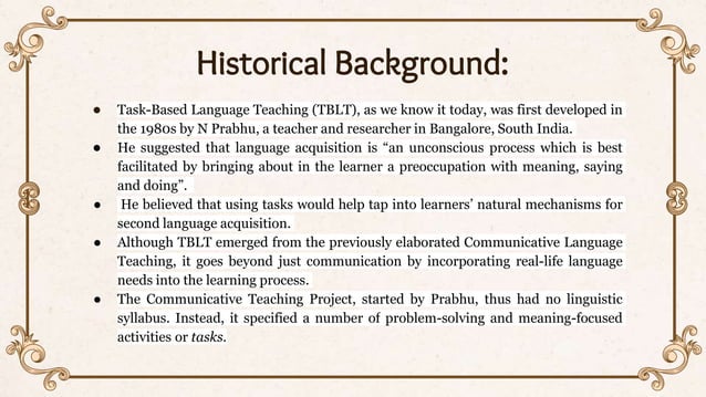 Task- Based Language Teaching (TBLT) .pptx | Homework and Study | Education