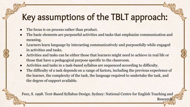 Task- Based Language Teaching (TBLT) .pptx | Homework and Study | Education