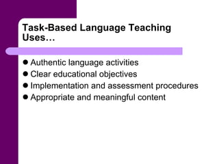 Task- Based Language Teaching | PPT
