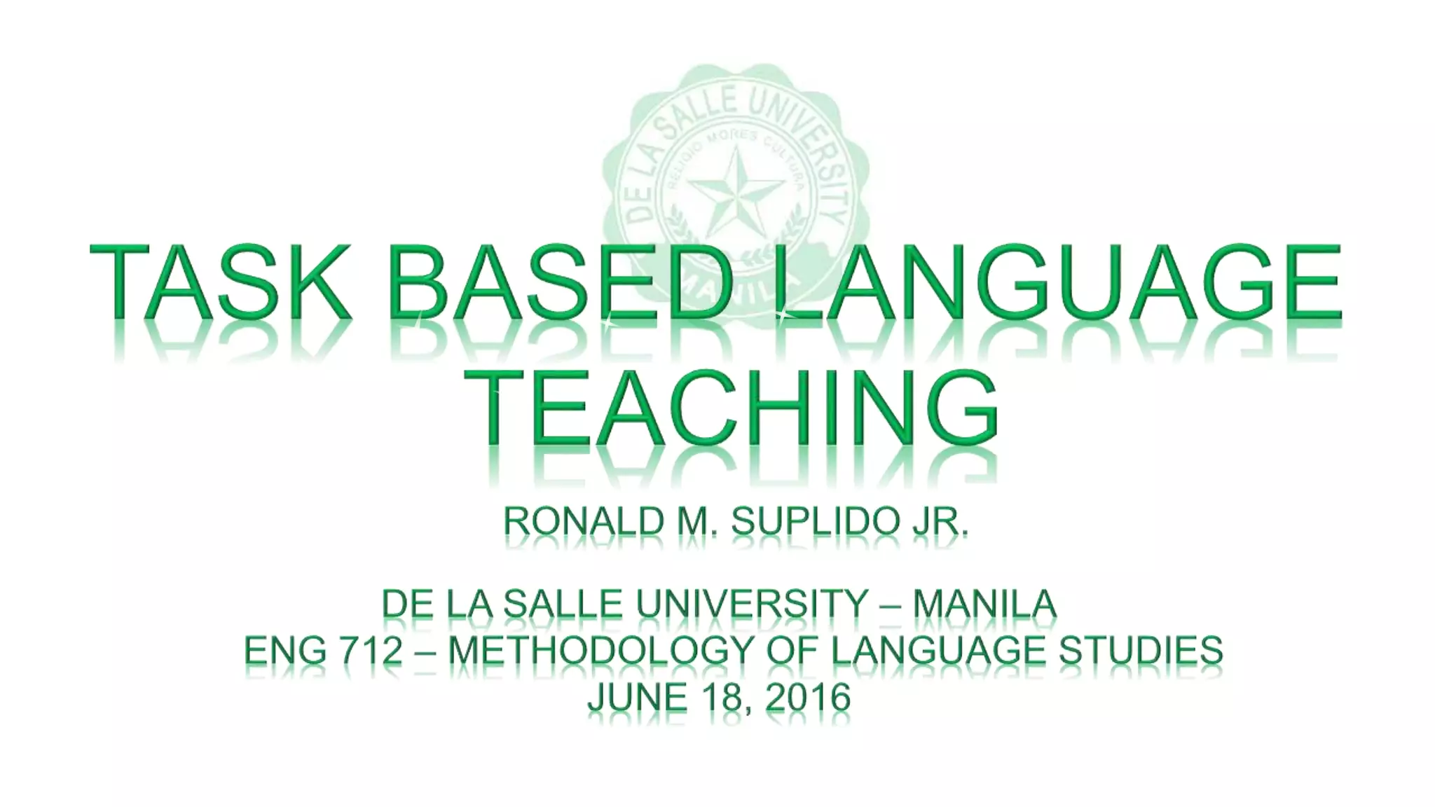 Task-Based Language Teaching (TBLT) | PPTX