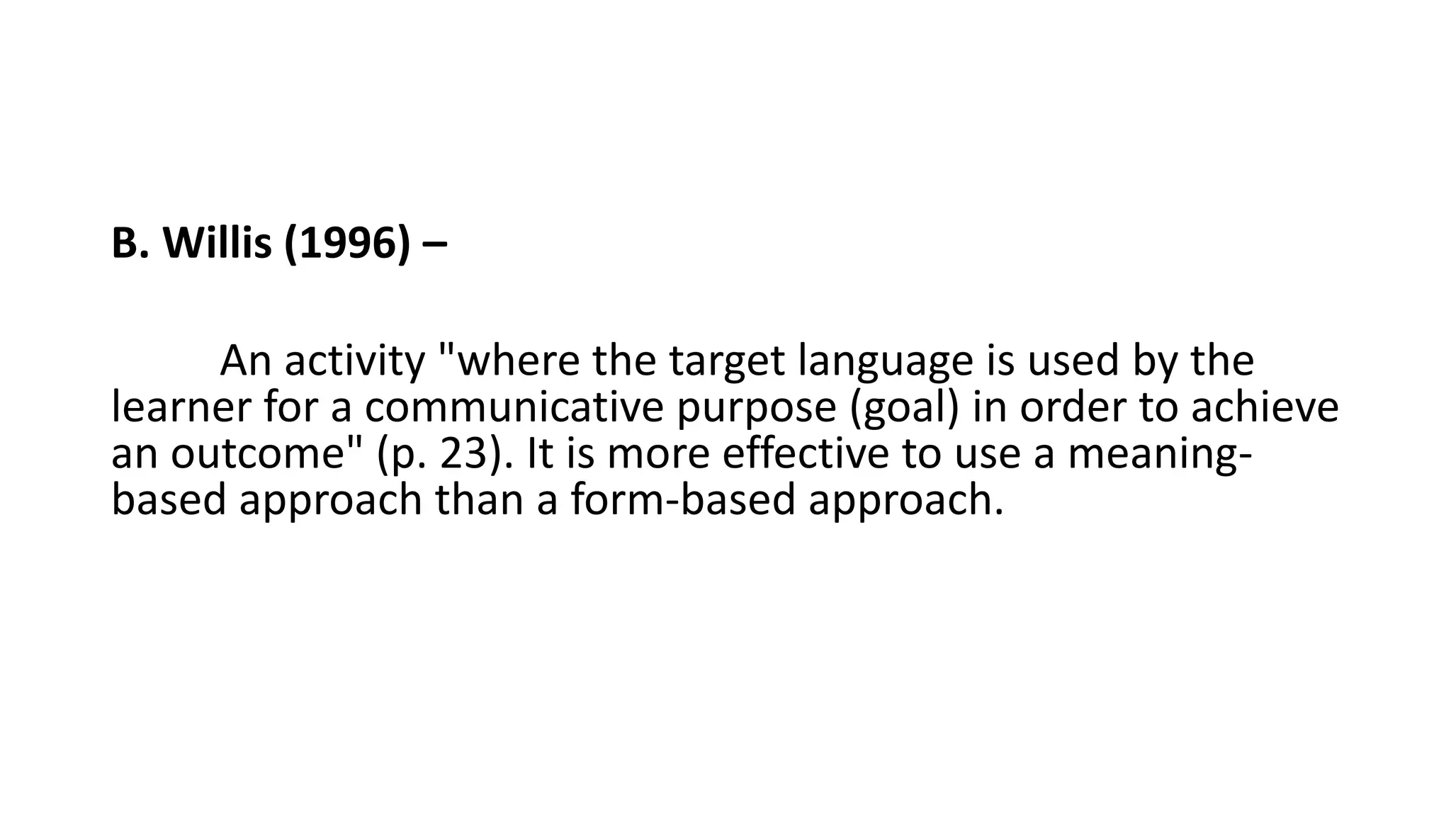 Task-Based Language Teaching (TBLT) | PPTX