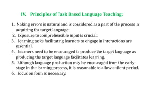 Task-Based Language Teaching (TBLT) | PPTX