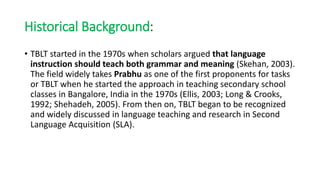 Task-Based Language Teaching (TBLT) | PPTX