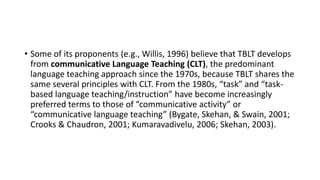 Task-Based Language Teaching (TBLT) | PPTX