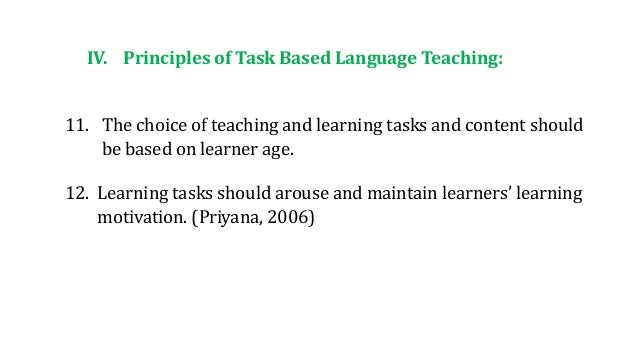 Task-Based Language Teaching (TBLT)