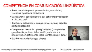 LAS DESTREZAS DE PENSAMIENTO Y LAS COMPETENCIAS CLAVE | PPTX