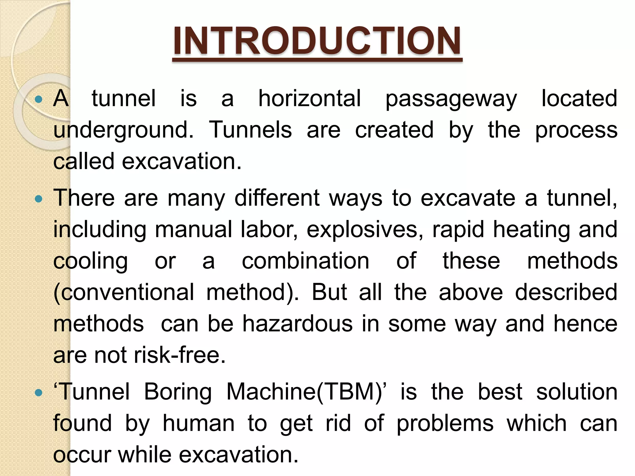 Tunnel boring machine | PPTX