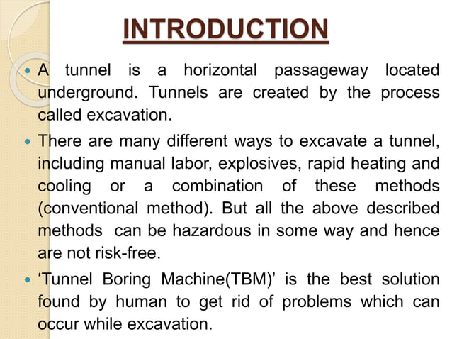 Tunnel boring machine | PPTX | Geology | Science