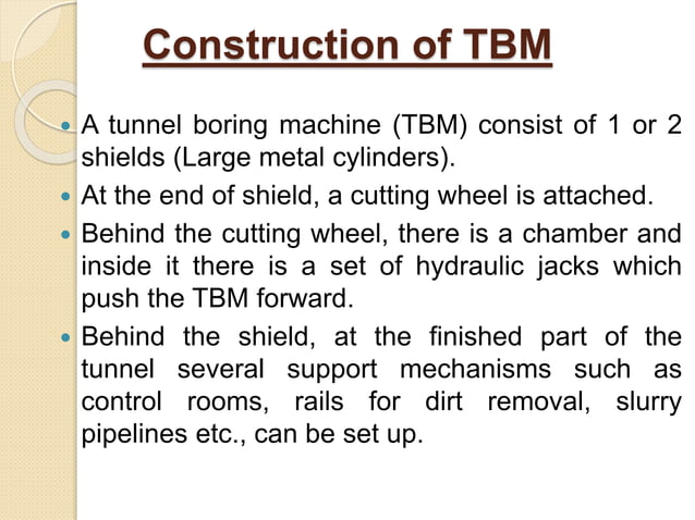 Tunnel boring machine | PPTX | Geology | Science