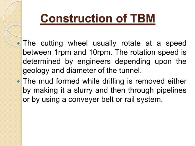 Tunnel boring machine | PPTX | Geology | Science