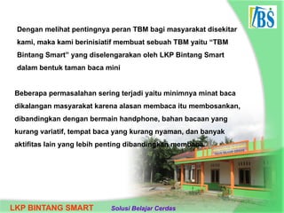 presentasi taman baca masyarakat dalam lomba TBM | PPTX