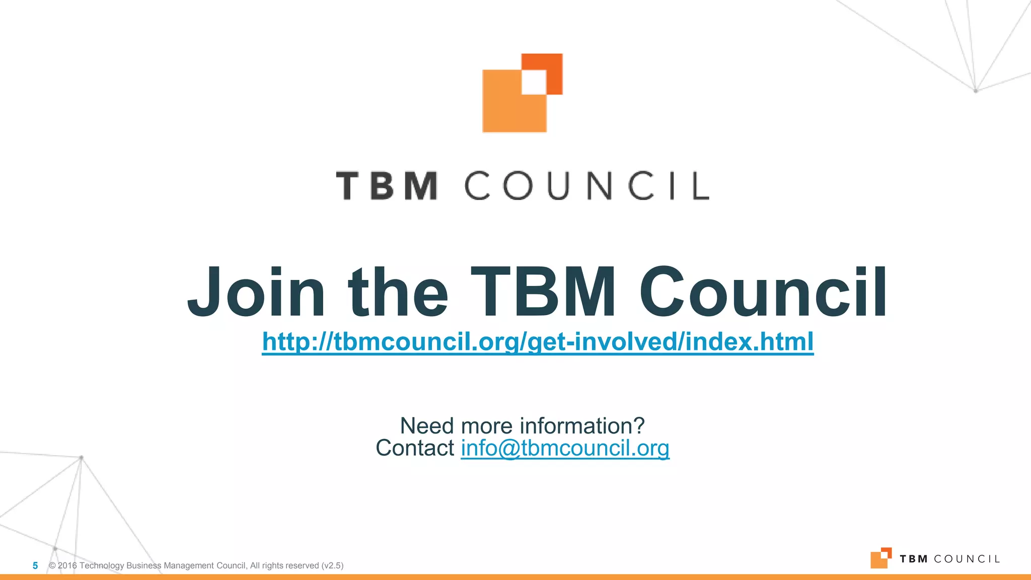 TBM Council Membership Overview | PPTX