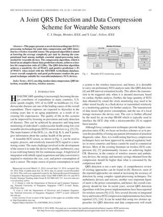 A Joint QRS Detection and Data Compression Scheme for Wearable Sensors | PDF