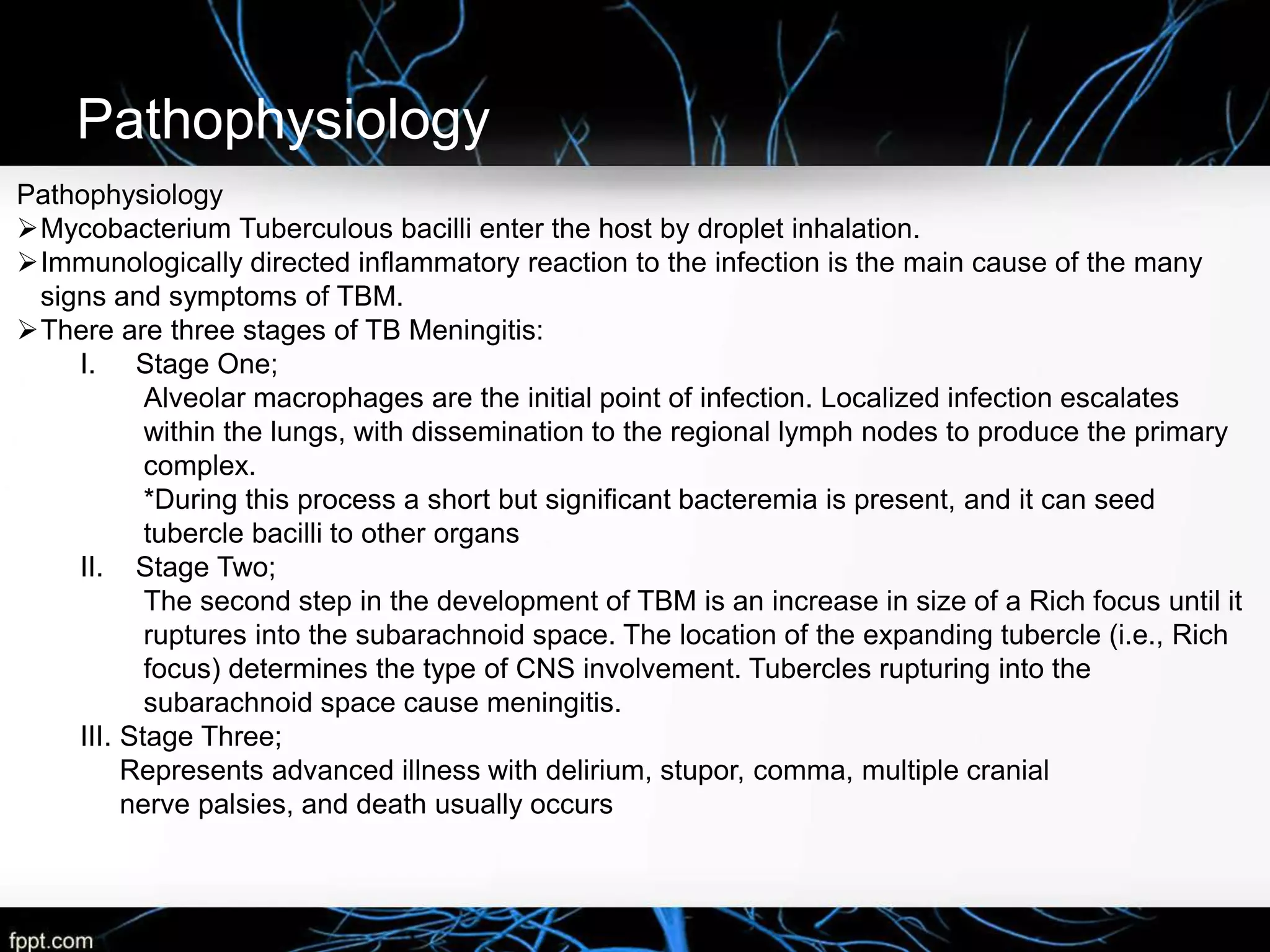 Tb meningitis presentation david & marsha | PPTX