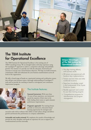 Tbm Institutefor Op Ex Brochure | PDF | Mechanical and Industrial ...