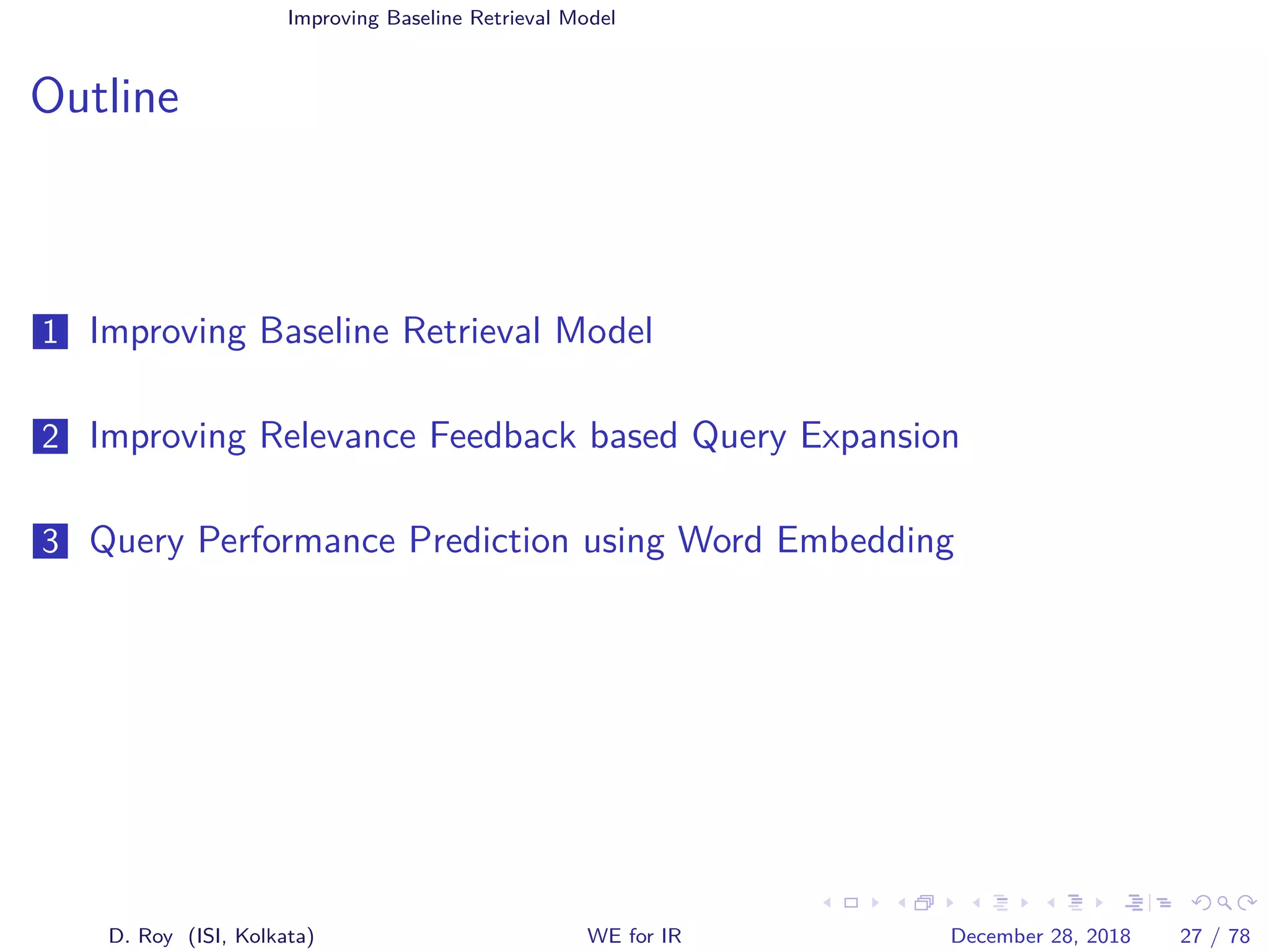 Improving Information Retrieval Performance using Word Embedding | PPT