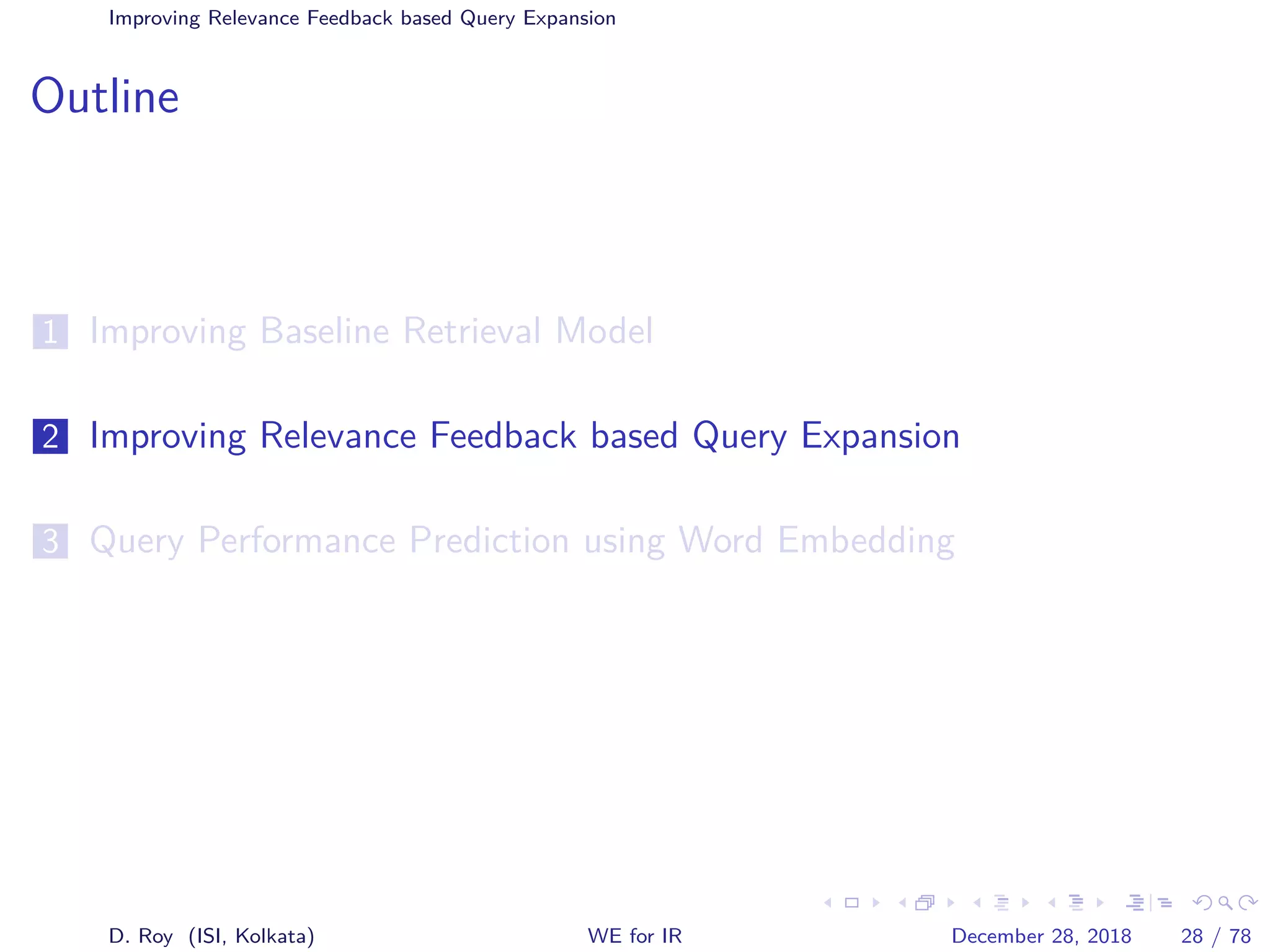 Improving Information Retrieval Performance using Word Embedding | PPT