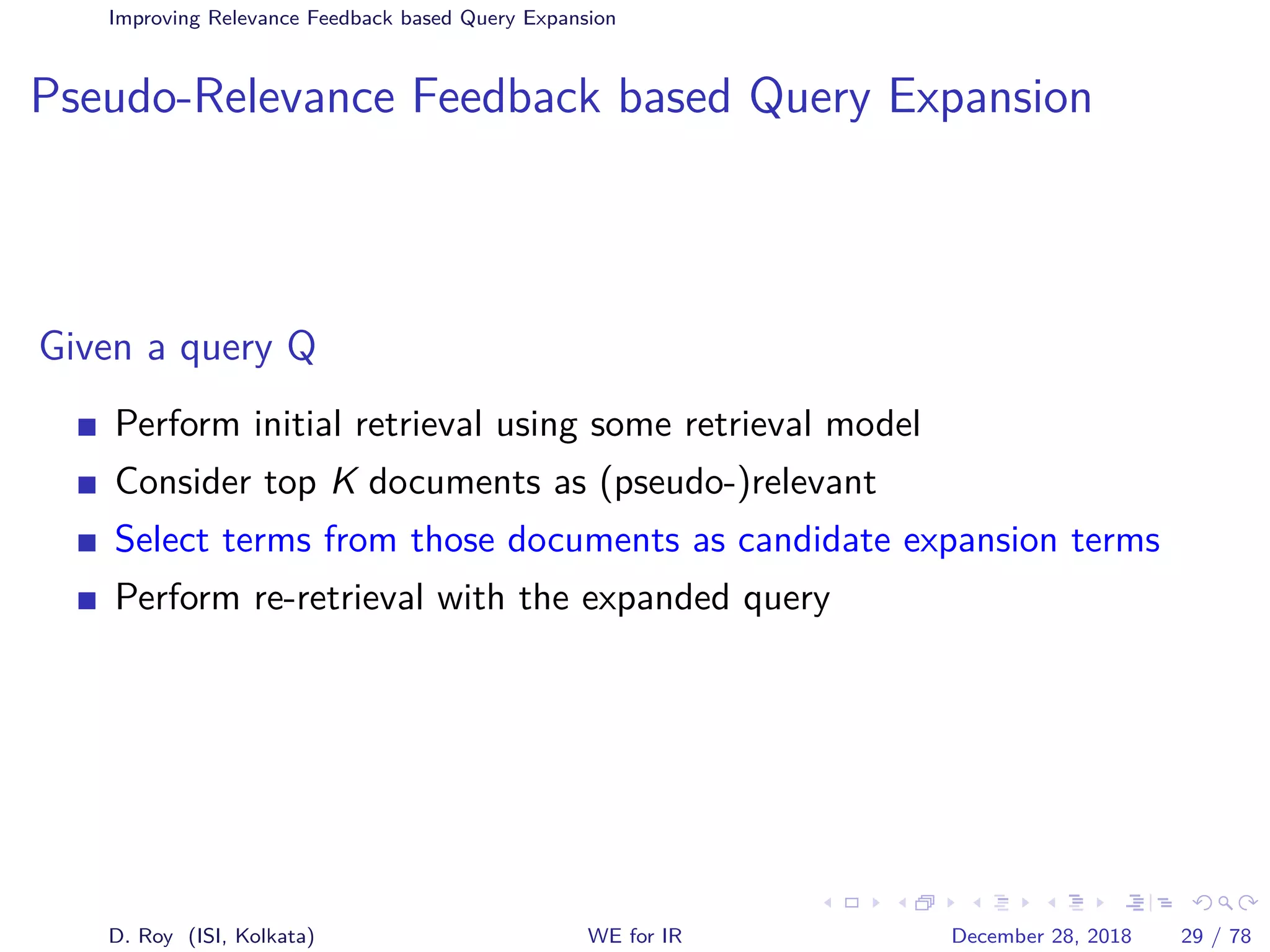 Improving Information Retrieval Performance using Word Embedding | PPT