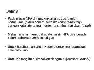 Teori Bahasa dan Otomata 04 - epsilon NFA | PPTX