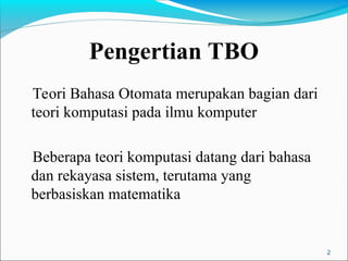 Teori Bahasa dan Otomata 10 - PushDown Automata | PPT
