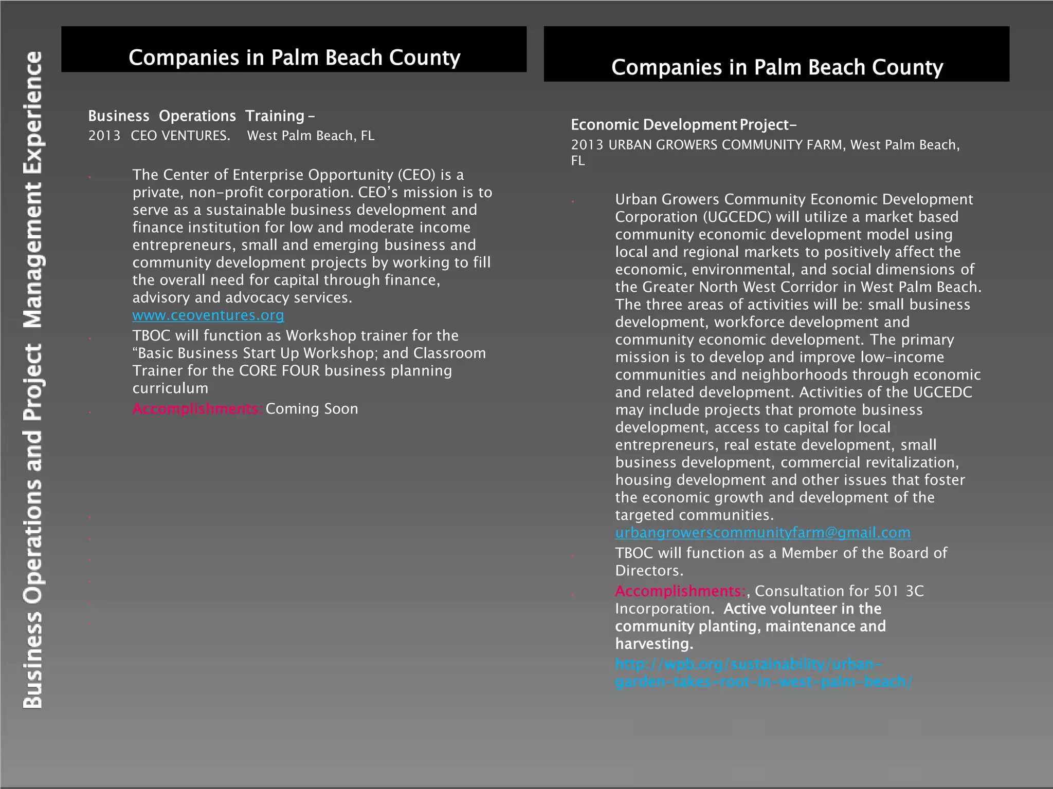 TBOC Company CV 2015 | PPT