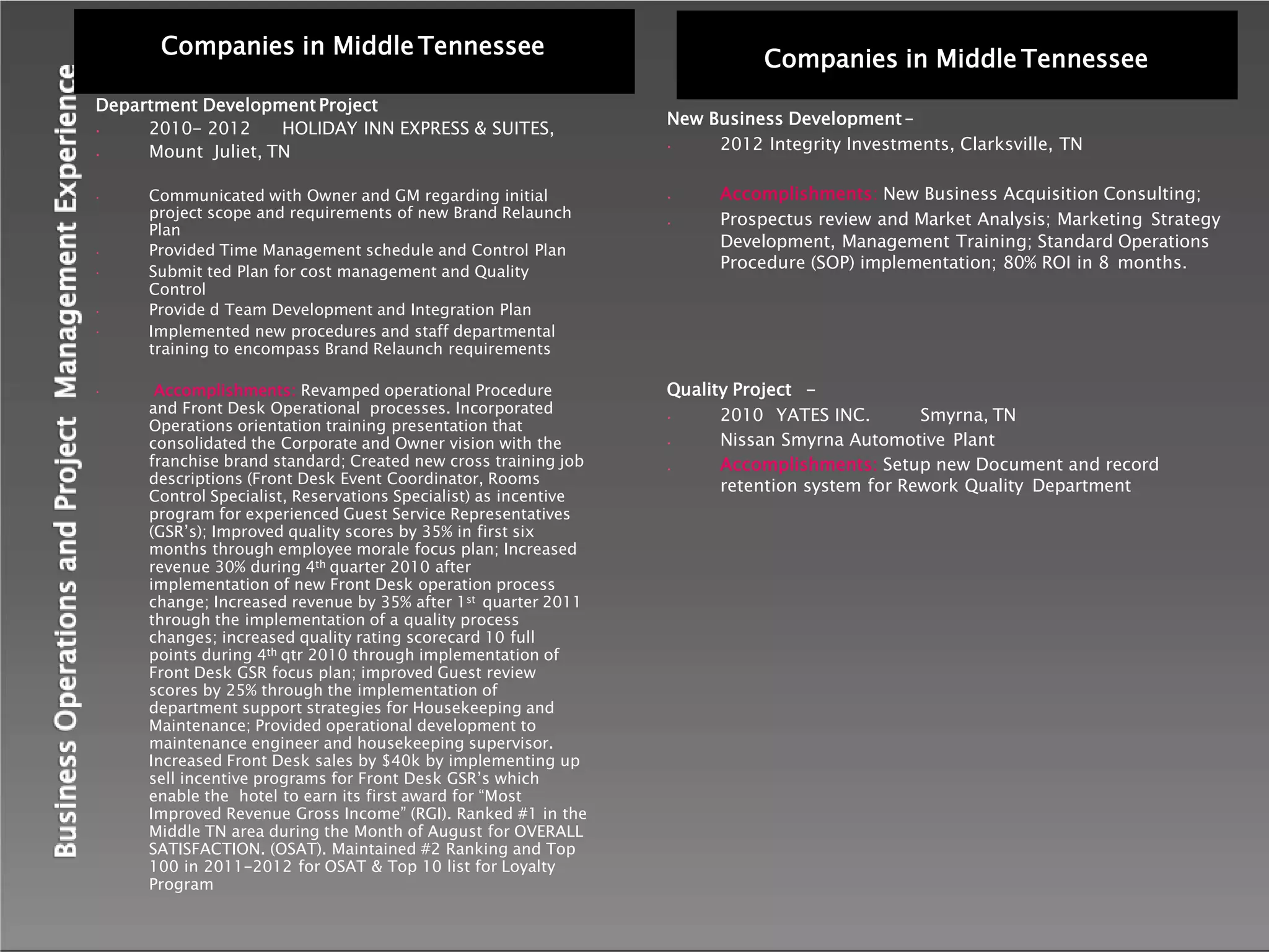 TBOC Company CV 2015 | PPT