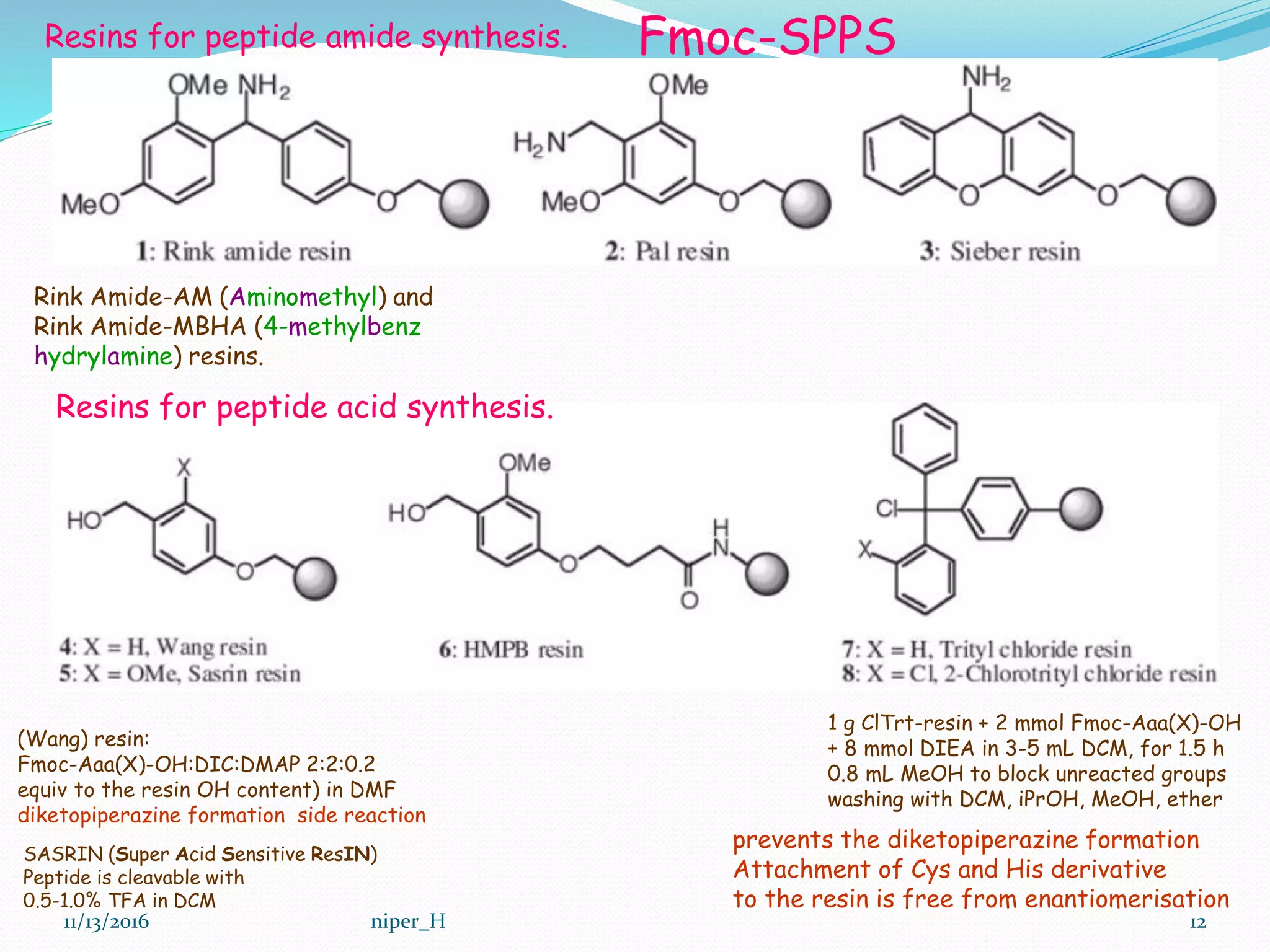 T boc fmoc protocols in peptide synthesis | PPTX